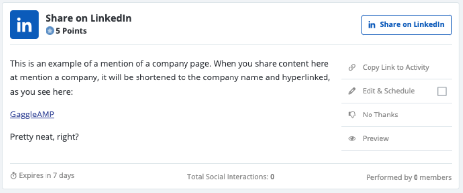 Using the Mention Feature With Your GaggleAMP Activities – Knowledge Center