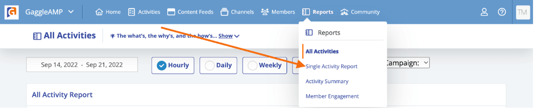 What is the Single Activity Report? – Knowledge Center